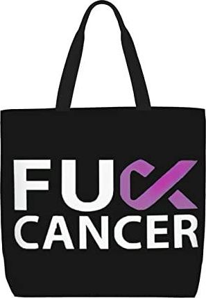 Generic Sac Fourre-Tout Sensibilisation Au Cancer Sac Femme Plage De Grande Capacit&eacute; Personnaliser Sacs En Toile Pour Femmes, Pour Shopping, &Eacute;cole, Voyage, Fi