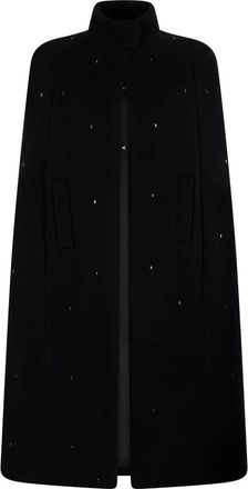 PESERICO Femme, Vestes, Noir, Taille: 44 FR Long Cape