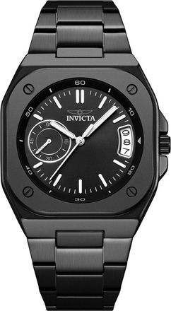Invicta Cuadro 70661 Herrenuhr - Quarzuhrwerk - Metall mit schwarzem Zifferblatt - 42 mm