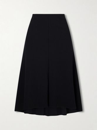 Jil Sander Jupe Midi En Cr&ecirc;pe - Noir