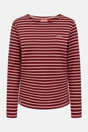 Derbe Derbe Streifenshirt Interstriped Damen Rot Rosa Langarmsh