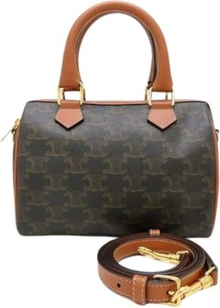 Celine Pre-owned Vintage Boston Bag - Femme - Pre-owned - Brun - Taille: ONE Size