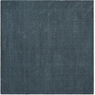 Safavieh Zottelig Teppich für Wohnzimmer, Esszimmer, Schlafzimmer - Velvet Shag Collection, Kurzer Flor, Hellblau, 155 X 229 cm