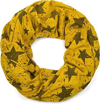 styleBREAKER Écharpe à boucles unisexe avec impression de style Splat étoilé, écharpe à tube lumineux Motif daccentuation des couleurs, écharpe 01017142, couleur:C