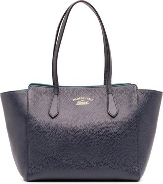 Gucci Shopper - Medium Leather Swing Tote - Gr. unisize - in Blau - f&uuml;r Damen