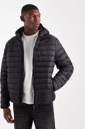 Threadbare Steppjacke in Schwarz mit Stehkragen