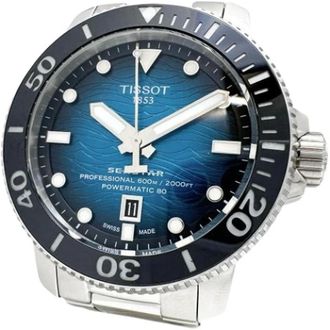 Tissot Homme, Accessoires, Bleu, Taille: ONE Size Seastar 2000 Powermatic 80 Stainless Steel