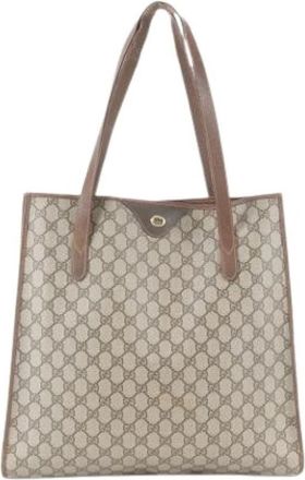 Gucci Pre-owned Vintage Canvas Tote Bag - - Pre-owned - Damen - Braun - ONE SIZE