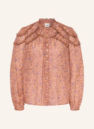 Isabel Marant Marant &Eacute;toile Bluse Christa Mit R&uuml;schen orange