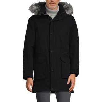 Lands End EXPEDITIONS Daunenparka, Herren, Größe:52-54 regular, Schwarz, Polyester, by Lands End