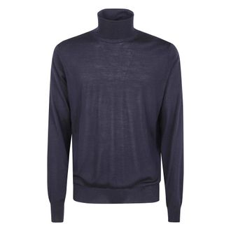 FILIPPO DE LAURENTIIS Pull Col Roul&eacute; en Laine M&eacute;rinos Royal - Homme - Pulls - Bleu - Taille: 5XL