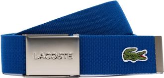 Lacoste G&uuml;rtel - Lacoste LACOSTE Herren G&uuml;rtel aus Stoff - sch&ouml;nes - Gr. 90 CM - in Blau - f&uuml;r Damen