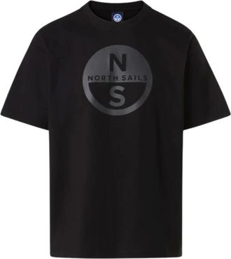 North Sails Homme, Tops, Noir, Taille: 2XL T-shirt Grand Logo