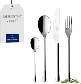Villeroy & Boch Udine Tafelbesteck f&uuml;r bis zu 6 Personen, 24-teilig, Edelstahl,., 24tlg