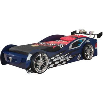 Les Tendances Les Tendances - Lit 90x200 Grand Turismo Sommier inclus Vipack Car beds - Bleu