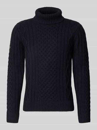 Superdry Rollkragenpullover mit Zopfmuster
