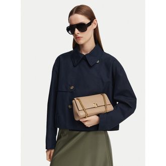 Tory Burch Handtasche Tory Burch Charlie Quilted Small Shoulder Bag 185829 Beige
