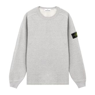 Stone Island M&eacute;lange Baumwoll-Sweatshirt - - Sweatshirts & Hoodies - Herren - Grau - 2XL