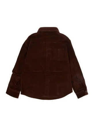 N&deg;21 Boys Long-Sleeved Cotton Shirt Brown