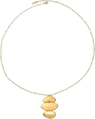Dansk Copenhagen Klara Waterproof 18K Gold Plated Long Necklace - Brushed Stainless Steel - - Accessories - Damen - Gelb - ONE SIZE