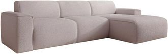 Selsey Selsey Bouvi - Ecksofa, Ottomane rechts, beige, Boucl&eacute;