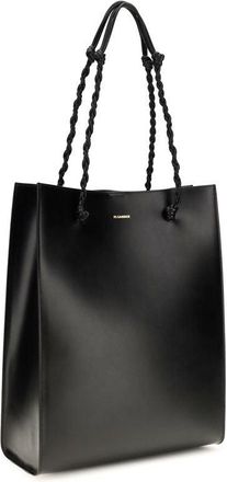Jil Sander Womens Black Calf Leather Bos Taurus Shoulder Bag