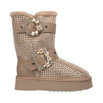 Alma En Pena Alma EN Pena, Femme, Chaussures, Brun, Taille: 37 EU Bottine &agrave; fourrure avec boucles