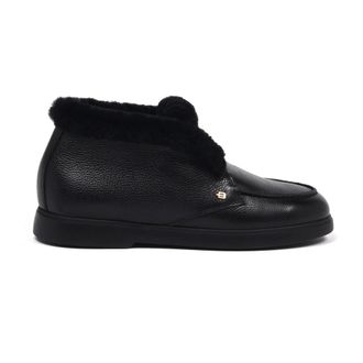 Baldinini Tumbled Leder Stiefelette - - Shoes - Damen - Schwarzk - 40 EU