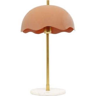 Kare Design Design Tischlampe Lia Pink, Gold, Marmor, Metall, Moderne Tischleuchte, B&uuml;ro, Wohnzimmer, Schlafzimmer, Office, keine Leuchtmittel inklusive, 50x30x30