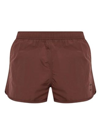 Samsøe & Samsøe short de bain à taille élastiquée - Marron