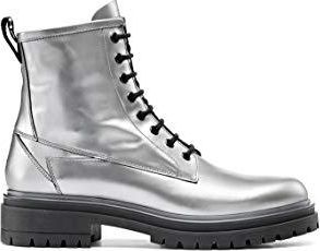 HUGO BOSS Damen Alpha Bootie-L Springerstiefel, Silver40