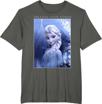 Disney Frozen Elsa Unleash Your Power Poster Graphic T-Shirt T-Shirt