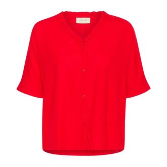 Cream CRTiah SS Shirt - - Blouses & Shirts - Damen - Rot - 3XL