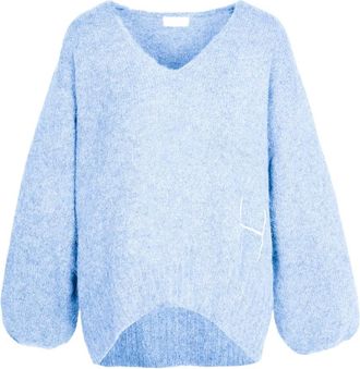 H&eacute;st H&eacute;st, Femme, Pulls, Bleu, Taille: 40 FR V-neck Tricots