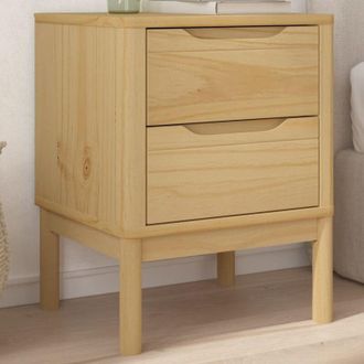 vidaXL Table de chevet floro cire marron 45x39x57cm bois de pin massif Vidaxl