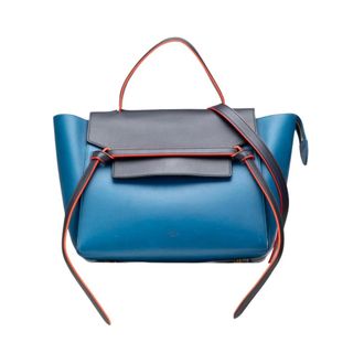 Celine Sac &agrave; main structur&eacute; en cuir Pre-owned - Femme - Pre-owned - Bleu - Taille: ONE Size