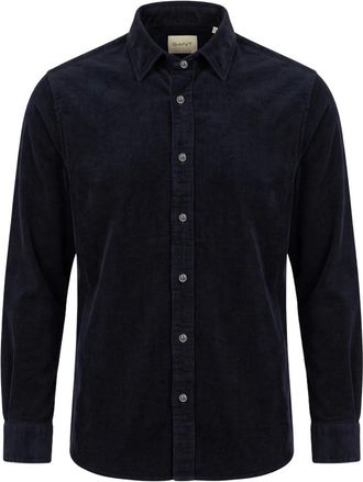 GANT Chemise Reg Baby Cord - Homme - Chemises - Bleu - Taille: XL