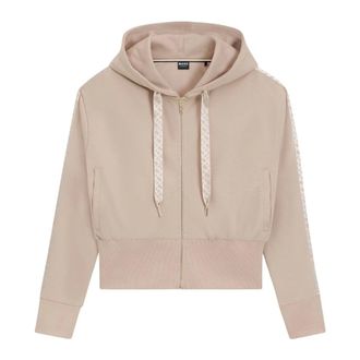 HUGO BOSS Femme, Sweatshirts et sweats &agrave; capuche, Beige, Taille: 38 FR Texture Jacket H