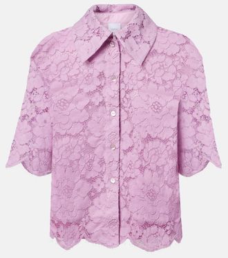 Patou Chemise en dentelle de coton m&eacute;lang&eacute;