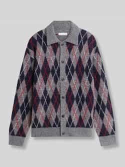 Tommy Hilfiger Strickjacke aus Alpaka mit Hemdkragen