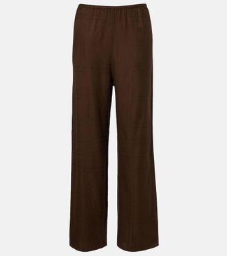 Toteme Pantalon de pyjama Monogram en flanelle