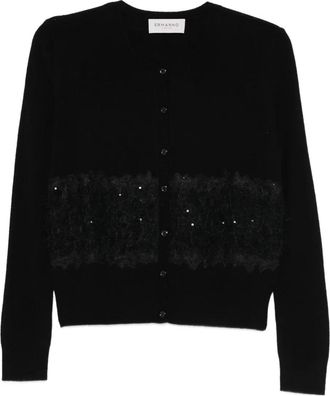 Ermanno Scervino cardigan à sequins - Noir