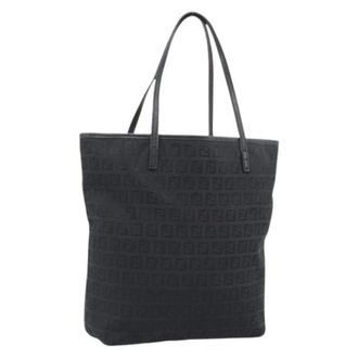 Fendi Pre-owned Sac Cabas Zucchino en Toile - Femme - Pre-owned - Noir - Taille: ONE Size
