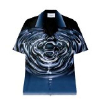 Casablanca Homme, Chemises, Multicolore, Taille: XL Chemise en soie avec imprim&eacute; graphique