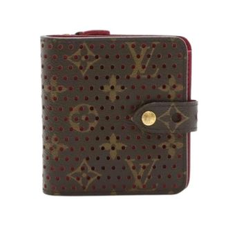 Louis Vuitton Pre-owned Monogram Perfo Compact Zip Wallet - - Pre-owned - Damen - Braun - ONE SIZE
