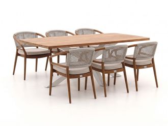 Bellagio la vita attrattiva Bellagio Brasimone/Induno Deens Ovaal 240cm dining tuinset 7-delig stapelbaar