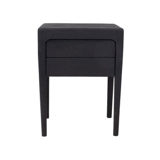 Giga Meubel Nachttisch Berend - 2 Schubladen - Mangoholz - Schwarz