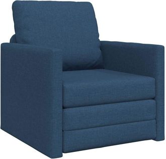 vidaXL Canap&eacute;-lit avec coussin Bleu 74 x 77 x 81 cm tissu Vidaxl