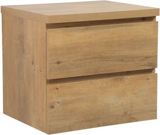 Badplaats Badplaats - Meuble sous lavabo Angela 60cm chene - Armoire de