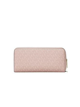 Michael Kors Coated Monogram Canvas Travel Wallet - Pink